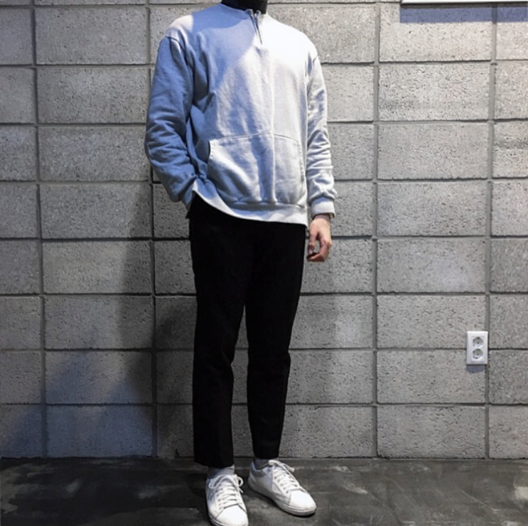 남자 지퍼 슬릿 맨투맨 And 목폴라 And 셔츠 레이어드 코디 네이버 블로그