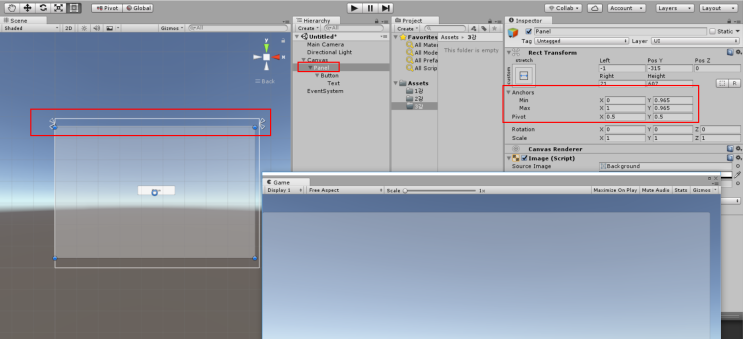 [Unity3D] UI 튜토리얼 개인 복습자료 03(Rect Transform-Anchors,pivot) : 네이버 블로그