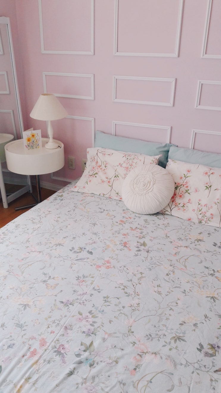 안방 셀프 웨인스코팅 인테리어 : 네이버 블로그