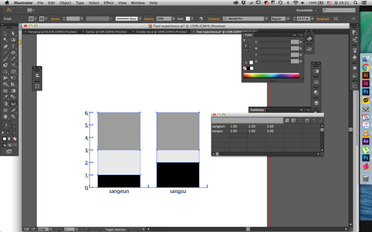 [Tool]illustrator Graph tool 어도비 그래프 쉽게 만들기 : 네이버 블로그