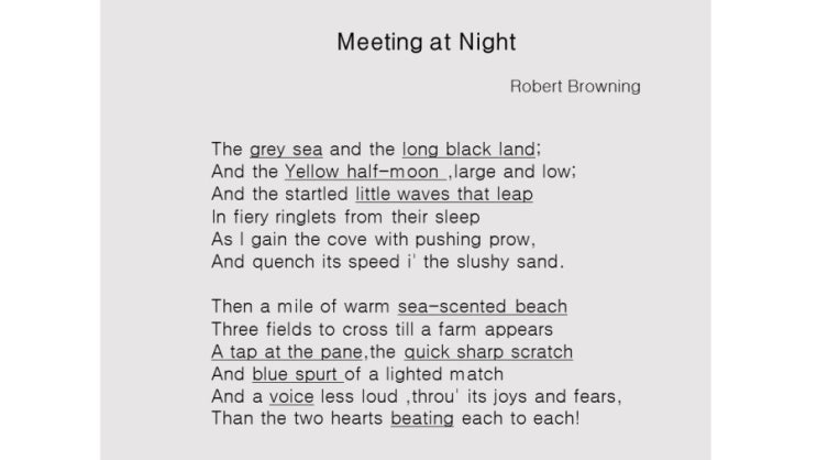 [영미문학] Keyword 정리 영미문학개론 chapter 12. Imagery 'Meeting at Night' -by ...