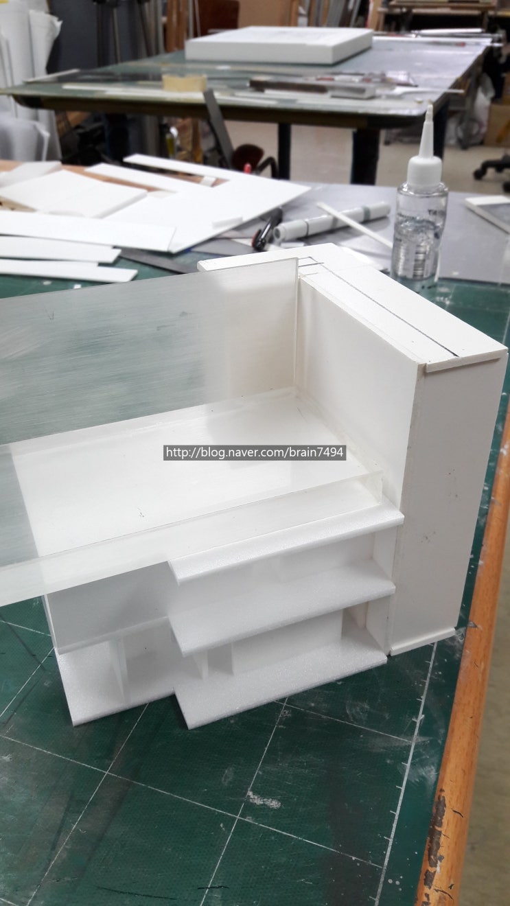 AMOS DESIGN / 건축모형 - 평면, 입면에 곡선처리된 건물... 우드락으로 제작 : 네이버 블로그