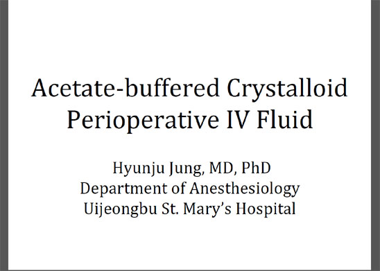 Acetate-buffered Crystalloid Perioperative IV Fluid : 네이버 블로그