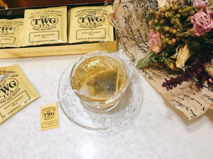 홍차 : TWG BAIN DE ROSES TEA 뱅 드 로즈 : 네이버 블로그
