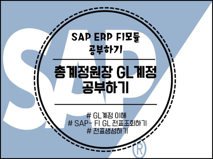 SAP ERP FI-GL : GL 총계정원장 회계 모듈 이해, GL계정 전표조회, 전표생성 : 네이버 블로그