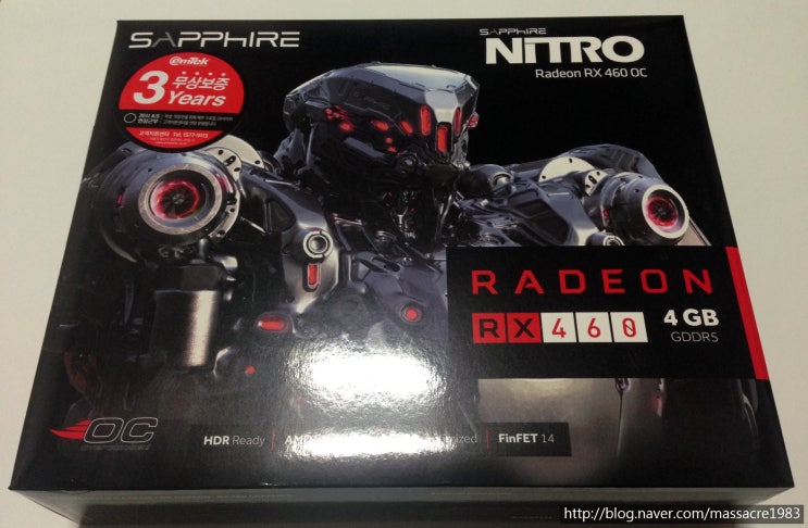 [그래픽카드] SAPPHIRE RADEON RX 460 OC D5 4GB Dual-X NITRO 사파이어 라데온 니트로 개봉기 ...