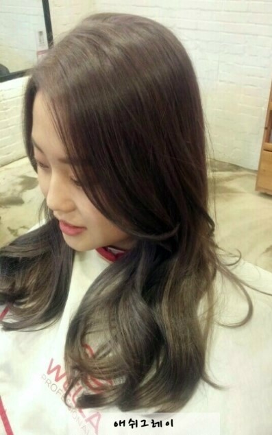 ★애쉬그레이 염색 차이 Hair Makeover 애쉬브라운 회색머리 회갈색염색 차이 헤어메이크오버 노란끼없는탈색
