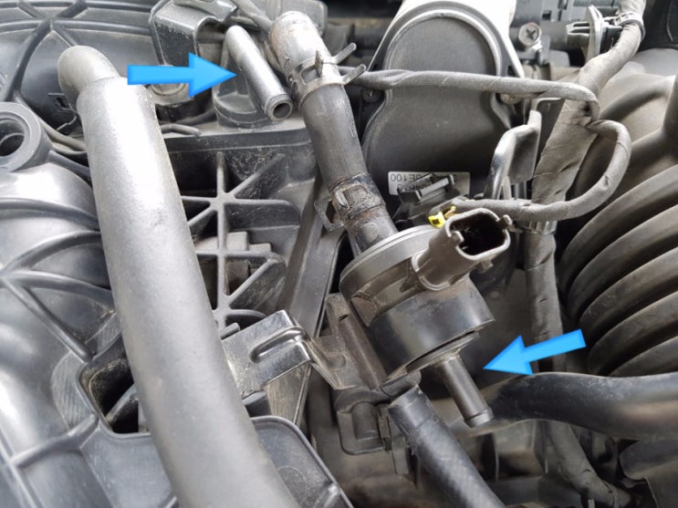 퍼지컨트롤 솔레노이드 밸브(PCSV) 교환 DIY - 그랜저TG 엔진소음 개선 : 네이버 블로그