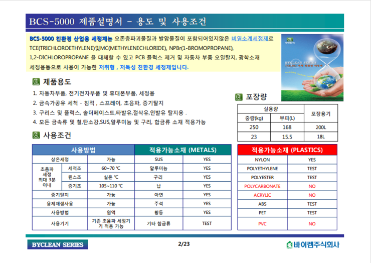 Bcs Series 신제품 Bcs 5000 친환경 세척제 Tcemc 대체세정제 네이버 블로그
