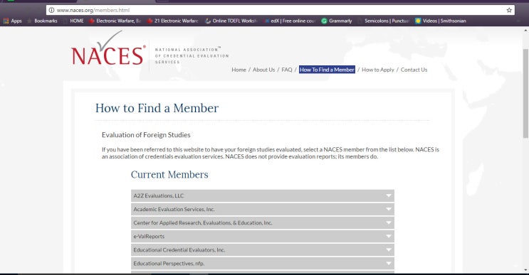 Transcript Evaluation/ NACES members/ IERF : 네이버 블로그