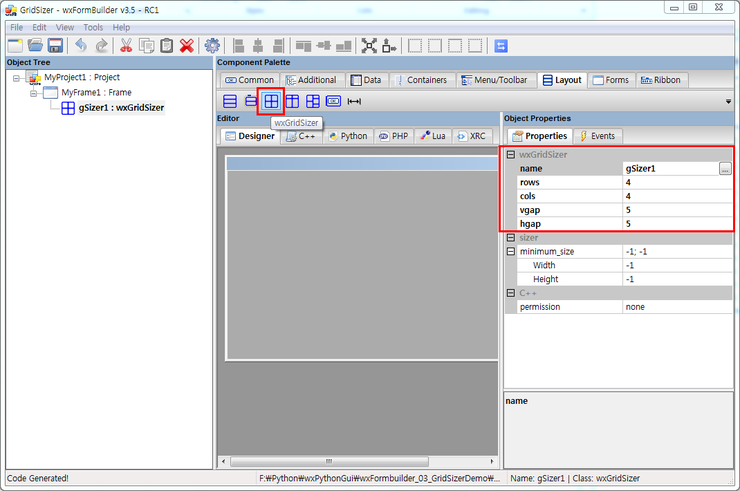 [wxPython] sizer (2) - wx,GridSizer : 네이버 블로그
