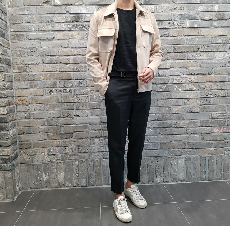 남자 스웨이드자켓 코디벨트슬랙스골든구스 슈퍼스타 화이트실버 유뱅의 데일리룩 블로그 네이버 블로그