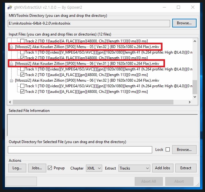 gMKVExtractGUI v2.1.0 - MKV 의 오디오,타임코드,챕터를 추출 : 네이버 블로그