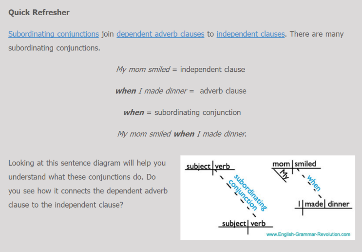 종속접속사와 WHITE BUS(The Subordinating Conjunction & A White Bus) : 네이버 블로그