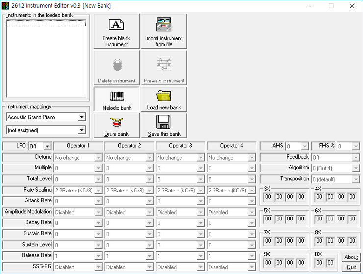 YM2612 Instrument Editor v0.3.32 : 네이버 블로그