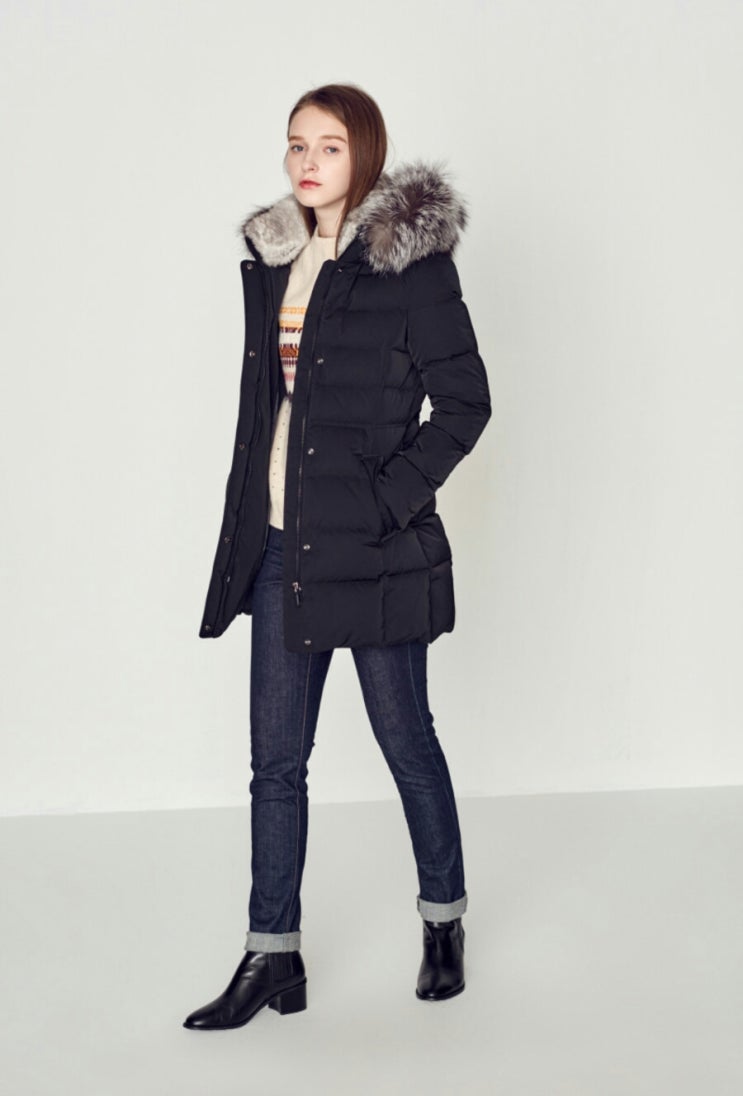 [창원헤지스종합][17FW][HAZZYS LADIES] 블랙 퍼배색 구스다운 점퍼 : 네이버 블로그