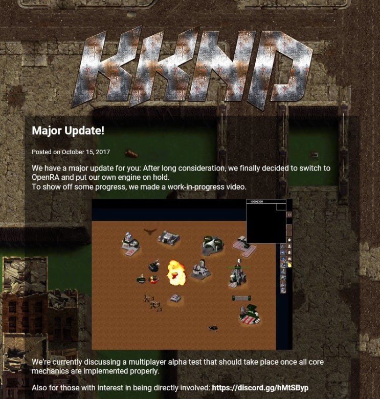 KKND 리메이크 제작, 업데이트 발표 소식 : 네이버 블로그