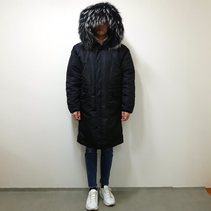 오리털 남자 라쿤패딩 코디모크넥화이트셔츠컷팅진 청바지로스트가든 화이트스니커즈 유뱅의 데일리룩 블로그 네이버 블로그