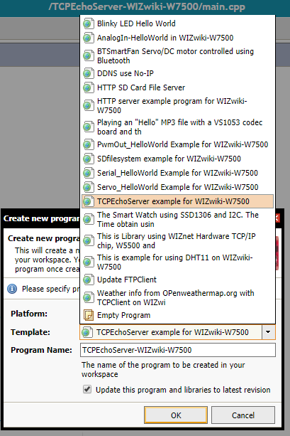 [WIZnet] WIZwiki W7500 - TCP/IP(Server) : 네이버 블로그