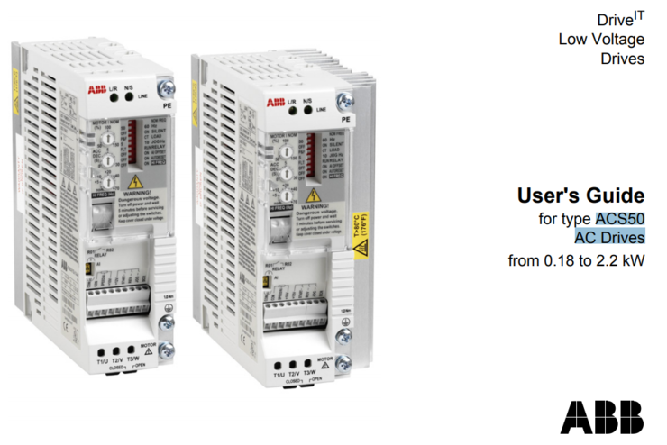 ABB 저압인버터 ACS50 AC Drives 제품매뉴얼 사용자설명서 수리문의 견적문의 예상견적 1522-7409 : 네이버 블로그