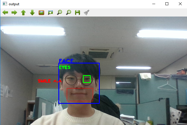 python opencv face detection and emotion(smile) detect haarcascade ...