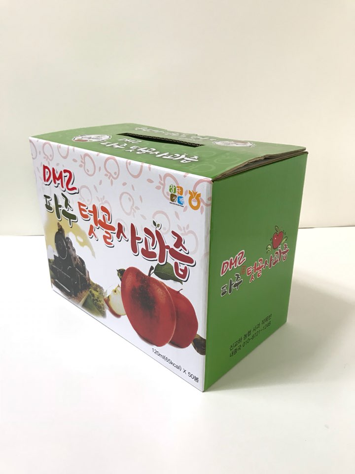 단보루합지박스 파주 Dmz 텃골 사과즙 음료박스 농산물박스골판지박스합지박스박스제작박스주문제작박스공장 이노