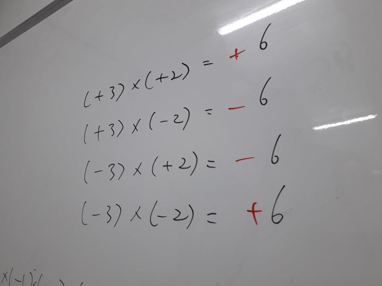예비중1 1 수의 곱셈 음수 곱하기 음수는 왜 음수인가 장유 수학 학원 갑오 대청 율하 수학학원 뉴로드 수학학원