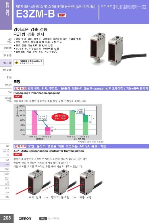 OMRON E3ZM-B61 E3ZM-B81 전문 판매점 오토센코리아. PET병검출용센서E3ZM-B66 E3ZM-B86 : 네이버 블로그