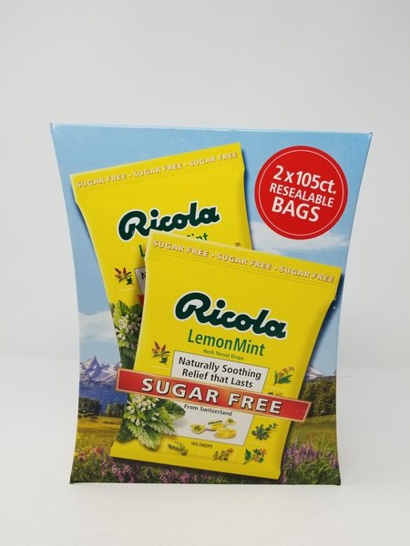130.Ricola Big Bag Sugar-Free Cough Drops, Lemon Mint, 210 Ct ...