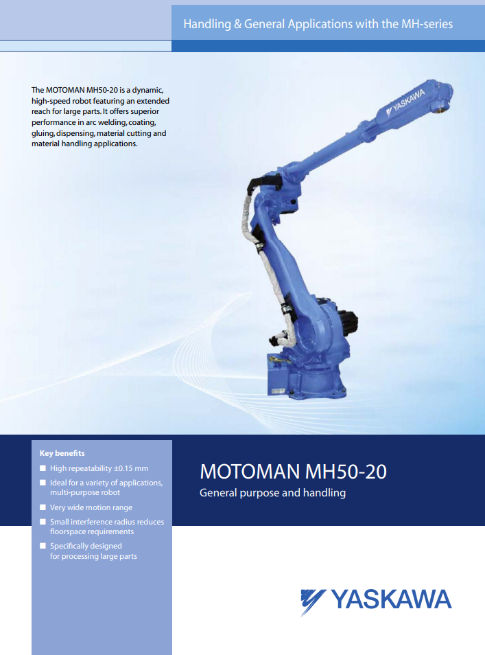 야스카와 수리문의 YASKAWA MOTOMAN MH50-20 제품메뉴얼 구매문의 사용자설명서 1522-7409 : 네이버 블로그