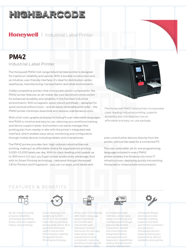 바코드프린터 PM42_Honeywell Printer : 네이버 블로그