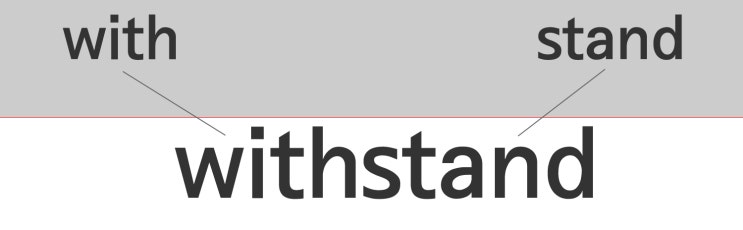 withstand - 어원학습 : 네이버 블로그