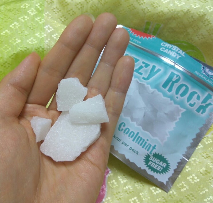 솔직한후기) 퍼지락 크리스탈쿨민트(FUZZY ROCK, CRYSTAL COOLMINT) 슈가프리 100% 자일리톨사탕 : 네이버 블로그