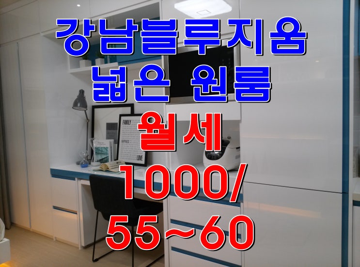 강남구 SRT수서역 강남블루지움 오피스텔 원룸, 자곡동 원룸 월세 1,000/50~2,000/55 : 네이버 블로그