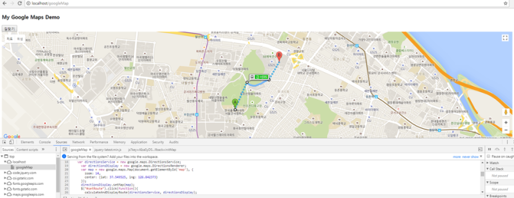 googleMapsAPI에서 길찾기(Polytech--->My home) googleMapRoute 파일만들기 : 네이버 블로그