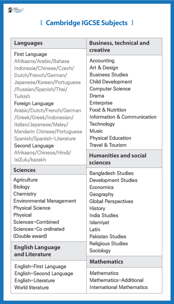 IGCSE 과정 : 네이버 블로그