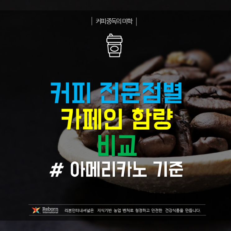 커피 전문점별 아메리카노 카페인 함량 And 권장량 비교 네이버 블로그