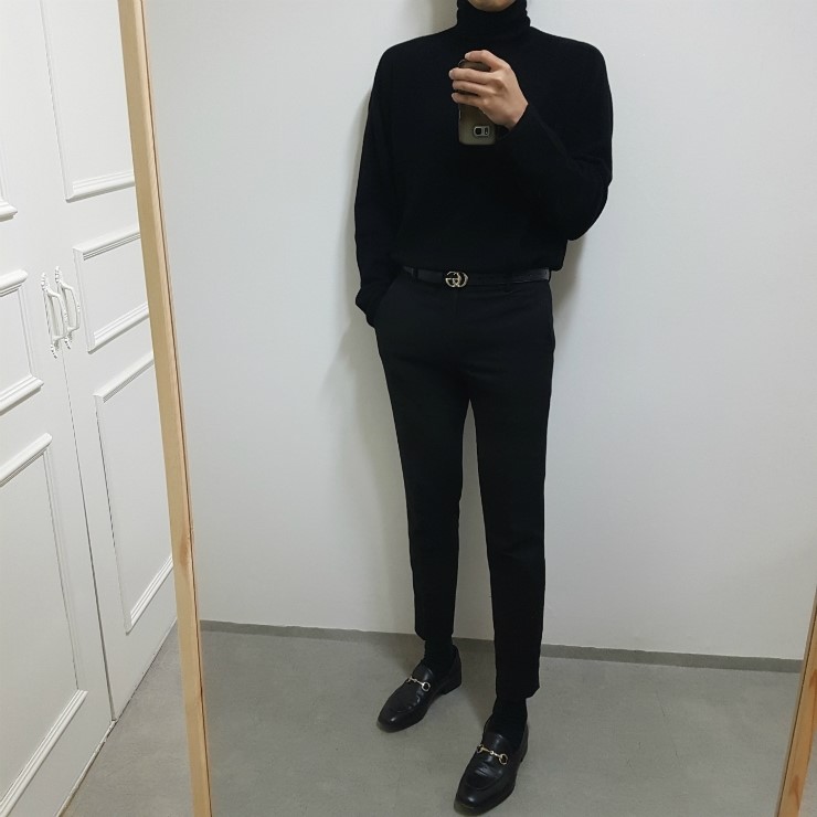 남자 터틀넥 코디구찌벨트슬랙스로퍼 유뱅의 데일리룩 블로그 네이버 블로그