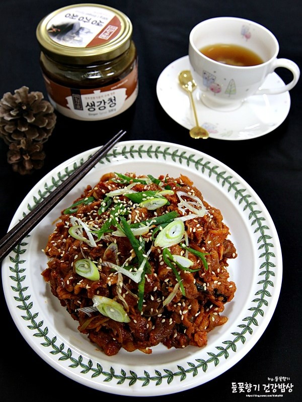 제육볶음 황금레시피 생강청을 넣어 더 깊고 풍부해요 : 네이버 블로그