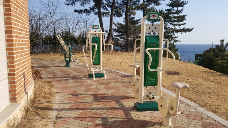 강원양양군 기사문지구 야외용 운동시설물 시공사례야외헬스기구야외운동기구공원운동기구운동시설체육시설체력단련기구조경시설