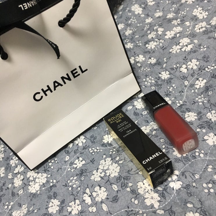 샤넬 루쥬 알뤼르 잉크 CHANEL ROUSE ALLURE INK 154 엑스뻬리멍떼 (검붉은 뱀파이어 레드 립) : 네이버 블로그