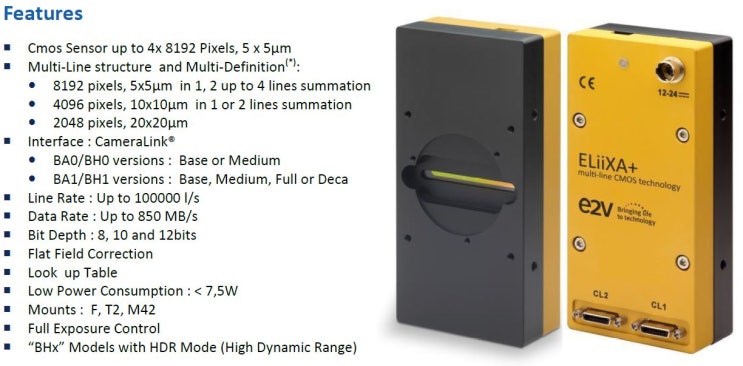 E2V ELIIXA+ 8K/4K Mono Camera Link : 네이버 블로그
