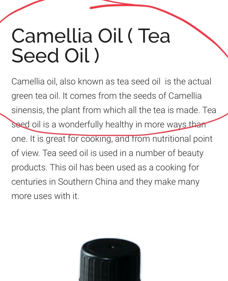Green tea seed oil 은 camellia senensis seed oil : 네이버 블로그