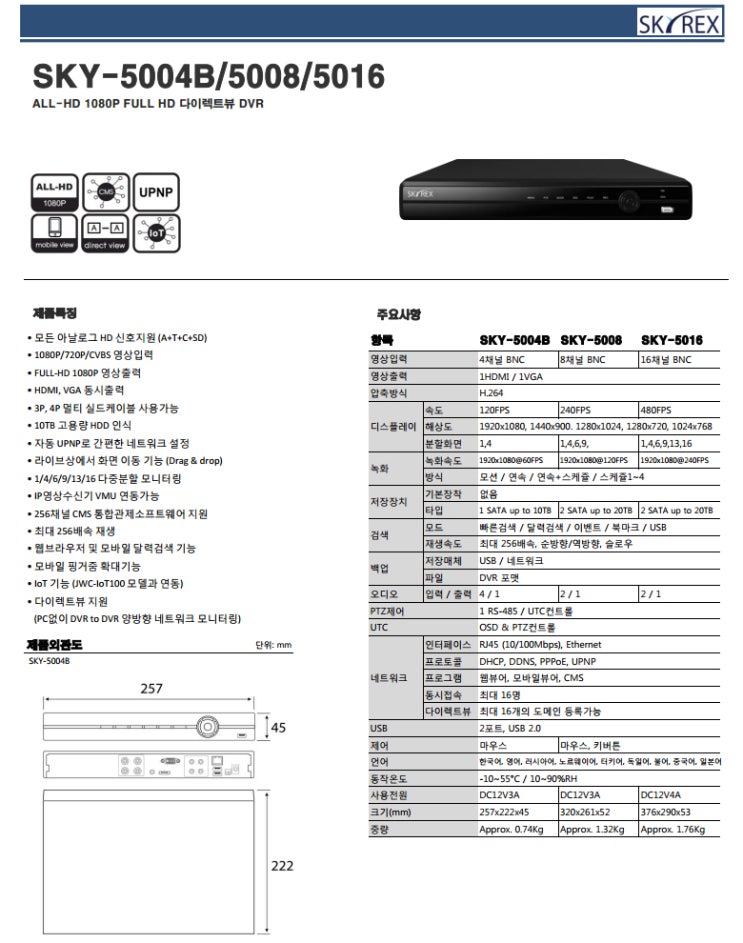 스카이렉스 CCTVDVR 저장장치 : 네이버 블로그