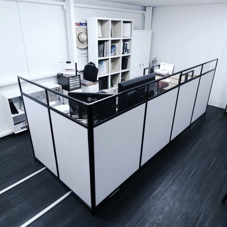 사무실 파티션 만들기 [사무실 셀프 인테리어] : 네이버 블로그