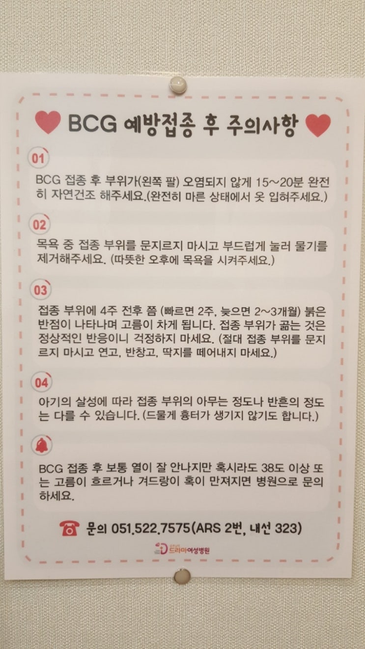 건강 육아 산후조리원 퇴실 신생아 결핵 국가예방접종 Bcg 경피용 백신 무료한시적 예방접종 네이버 블로그