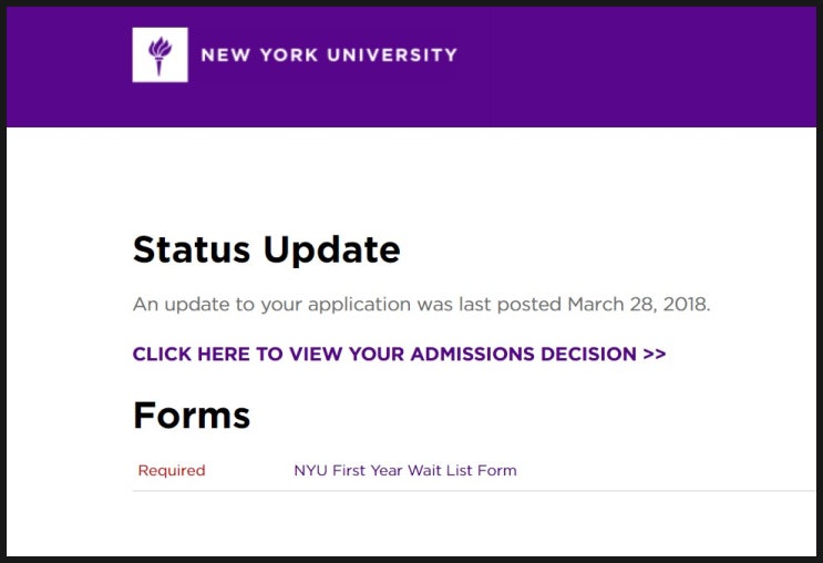 뉴욕대학교 (NYU -New York University -WAIT LIST) 작업 20일 걸렸다! : 네이버 블로그
