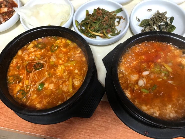 동네밥집 직접 만든 두부로 요리한 명석맷돌순두부집 육개장 순두부 네이버 블로그