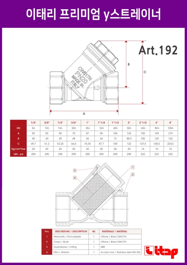 이탑 Y스트레이너 (ITAP Y-STRAINER) : 네이버 블로그