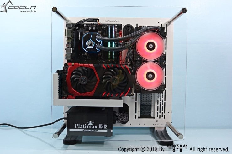 오픈형 튜닝의 끝판왕~! 써멀테이크 Core P3 SE Snow Edition - Mid Tower Chassis 사용기 ...
